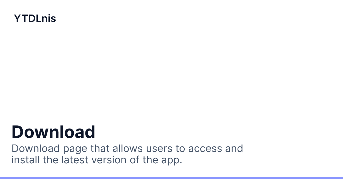Download | YTDLnis